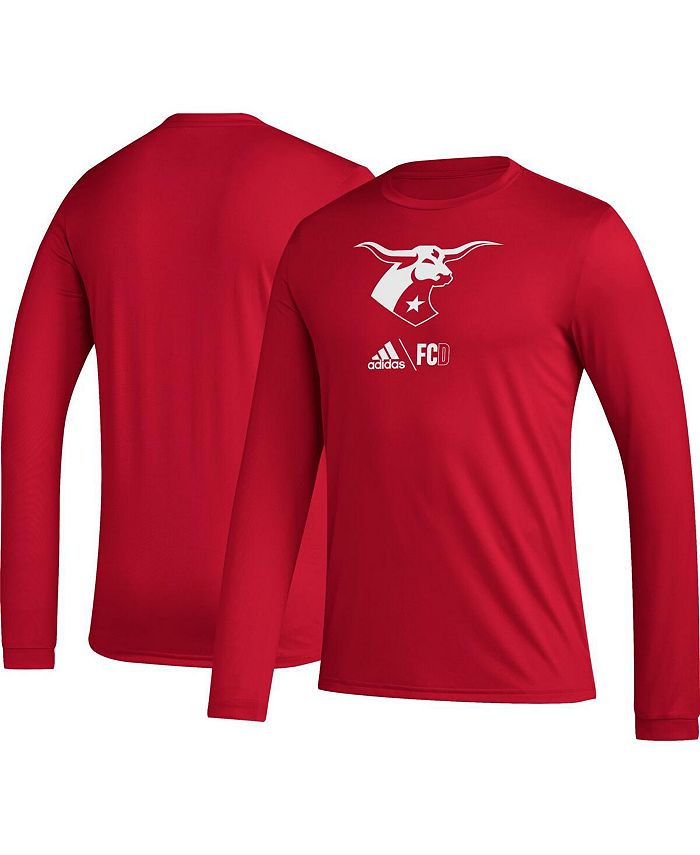 adidas Men's Red FC Dallas Icon AEROREADY Long Sleeve T-shirt - Macy's