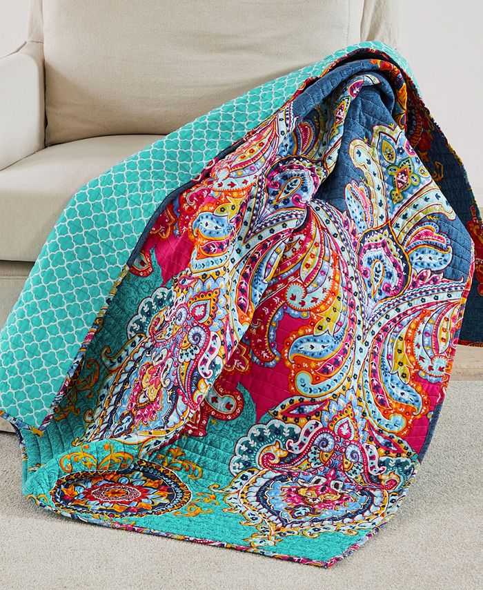 Levtex Fantasia Boho Reversible Quilted Throw, 50" x 60" - Macy's