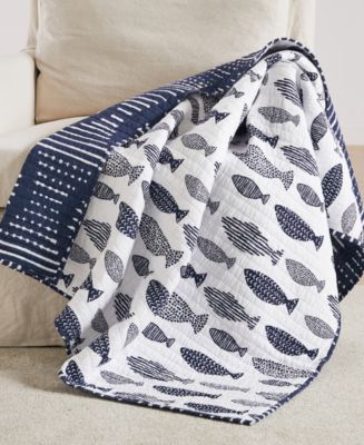 Levtex Bakio Coastal Escape Reversible Quilted Throw, 50" x 60" - Macy's