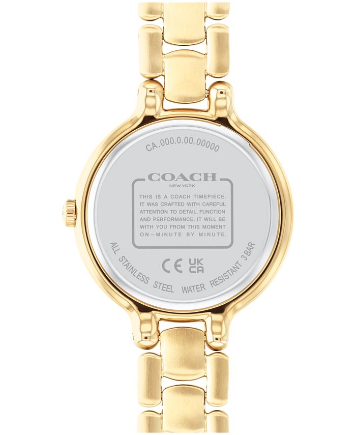 COACH Women's Chelsea Gold-Tone Stainless Steel Bracelet Watch 32mm ...
