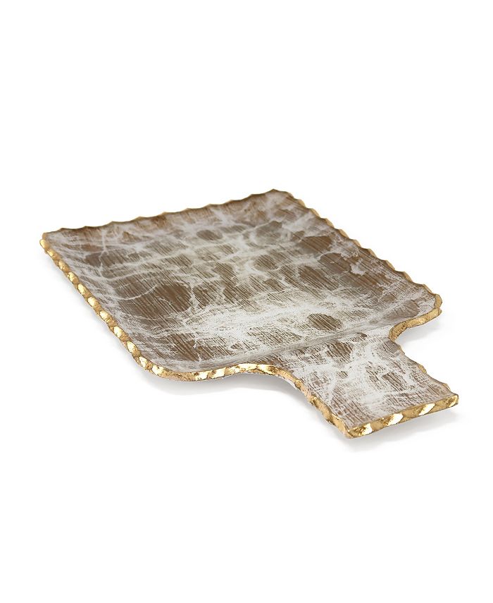 Classic Touch Gold-Tone Brushed Tray, Large - Macy's