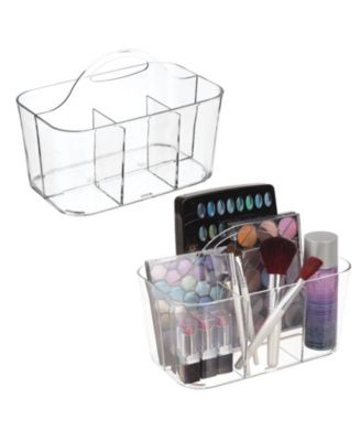 mDesign Small Plastic Divided Cosmetic Storage Organizer Caddy, 2 Pack ...