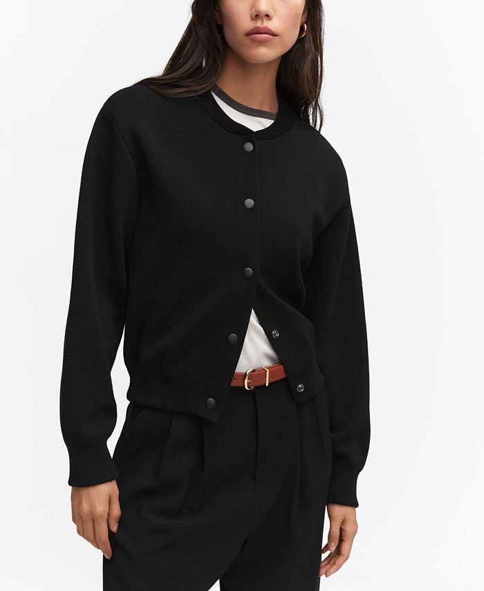 MANGO Women's Round Neck Cardigan - Macy's