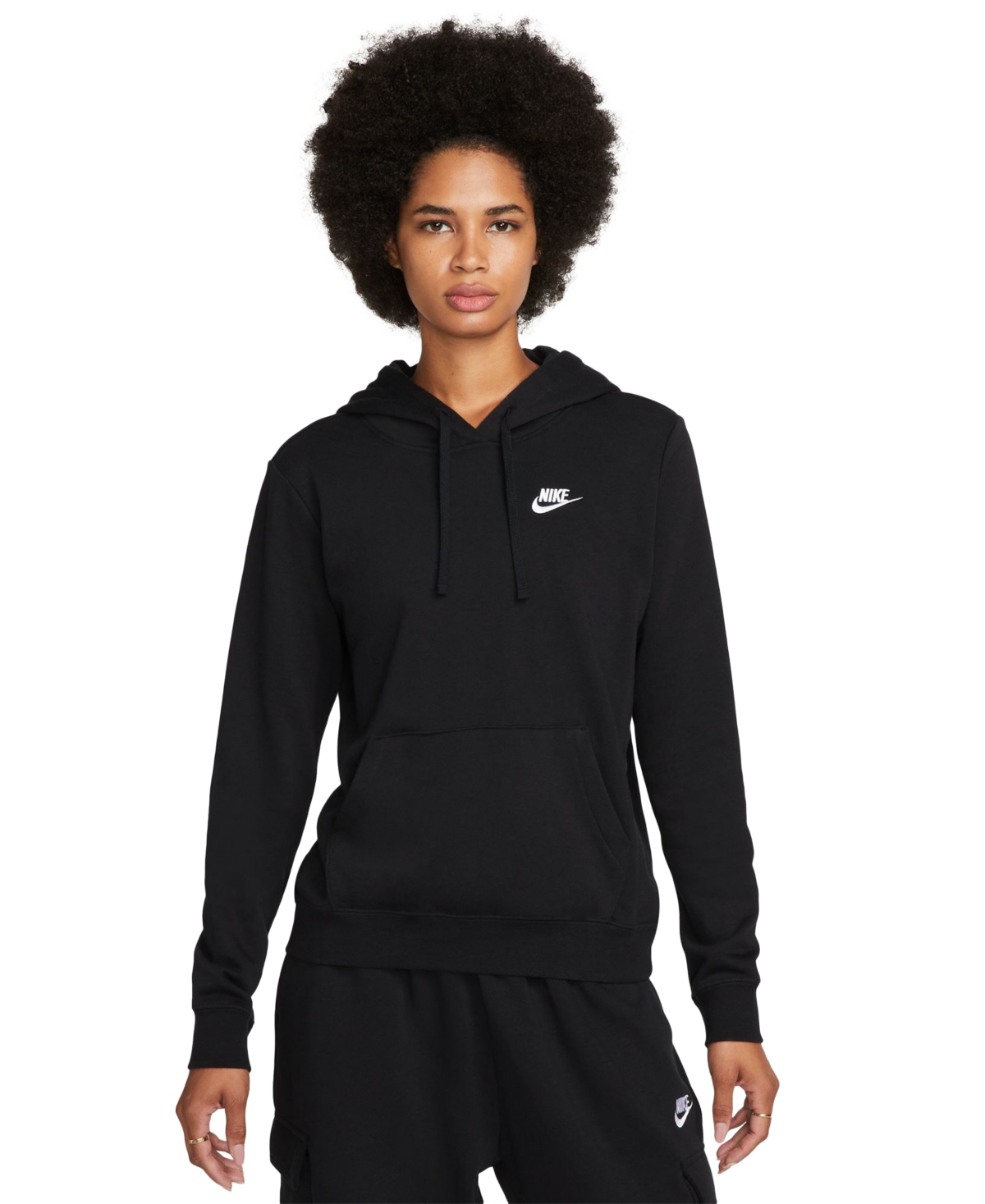 Nike Womens Sportswear Club Fleece Pullover Hoodie - Black/white