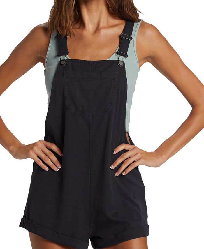 Roxy Juniors' Silver Sky Short Overalls - Macy's