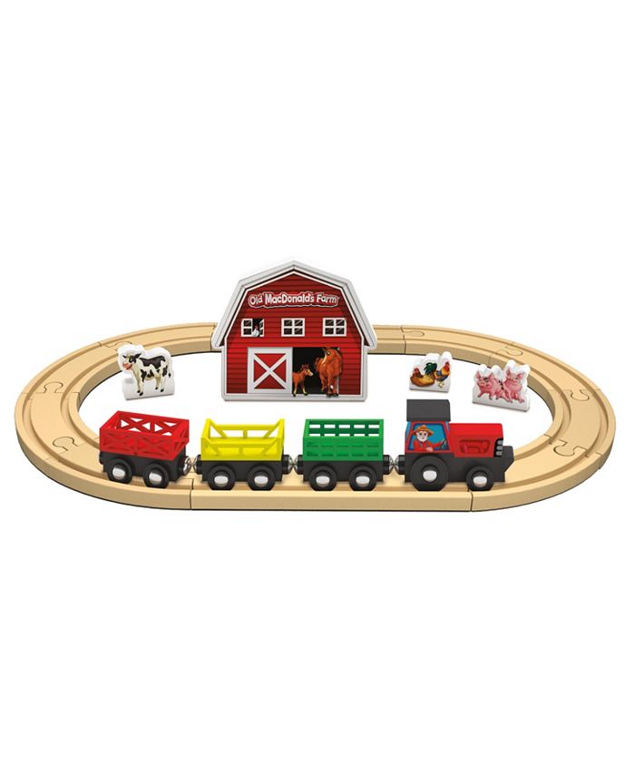 Masterpieces Old MacDonald's Farm Tractor Train Play Set for Kids - Macy's