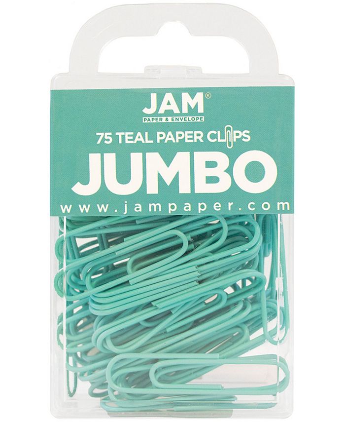 JAM Paper Colorful Jumbo Paper Clips - Large 2" - Paperclips - 75 Per ...