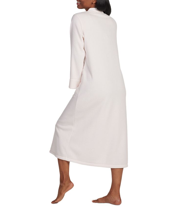Miss Elaine Women's Embroidered Zip-Front Robe - Macy's