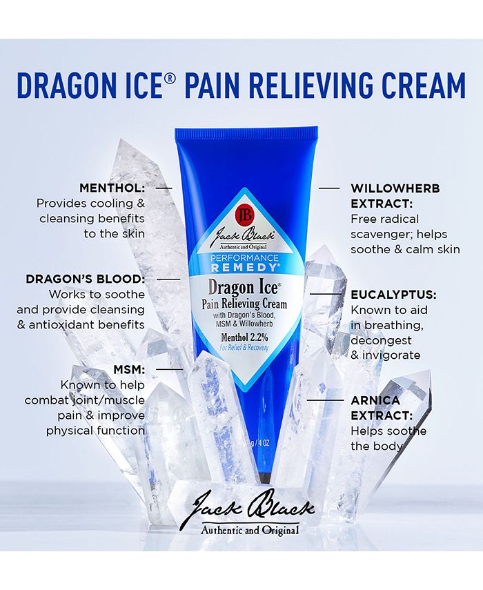 Jack Black Dragon Ice Pain Relieving Cream, 4-oz. - Macy's