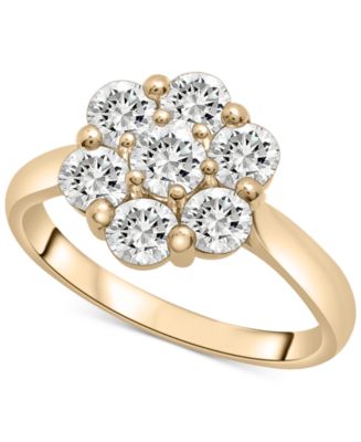 Wrapped in Love™ Diamond Flower Ring (1-1/2 ct. tw) in 14K Yellow Gold ...