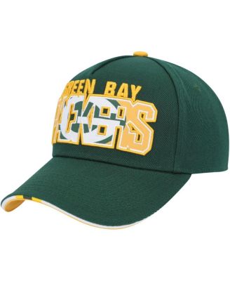 Big Boys and Girls Green Green Bay Packers On Trend Precurved A-Frame ...