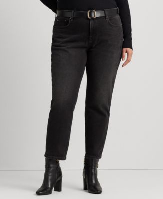Lauren Ralph Lauren Plus Size Mid-Rise Tapered Jeans - Macy's