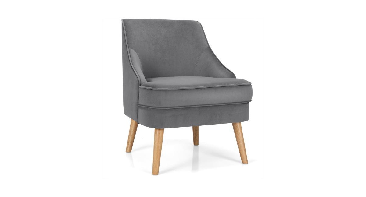 Click here for Mid Century Velvet Accent Chair with Rubber Wood L... prices