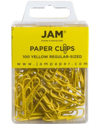 JAM Paper Colorful Standard Paper Clips - Regular 1" - Paperclips - 100 ...