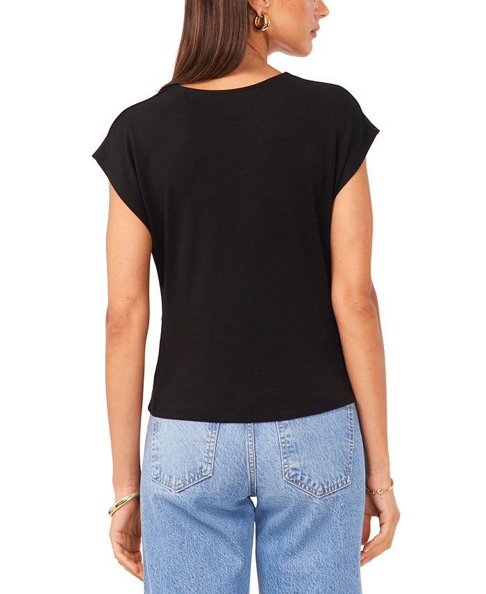 Vince Camuto Women's Twist-Front Extended-Shoulder Top - Macy's