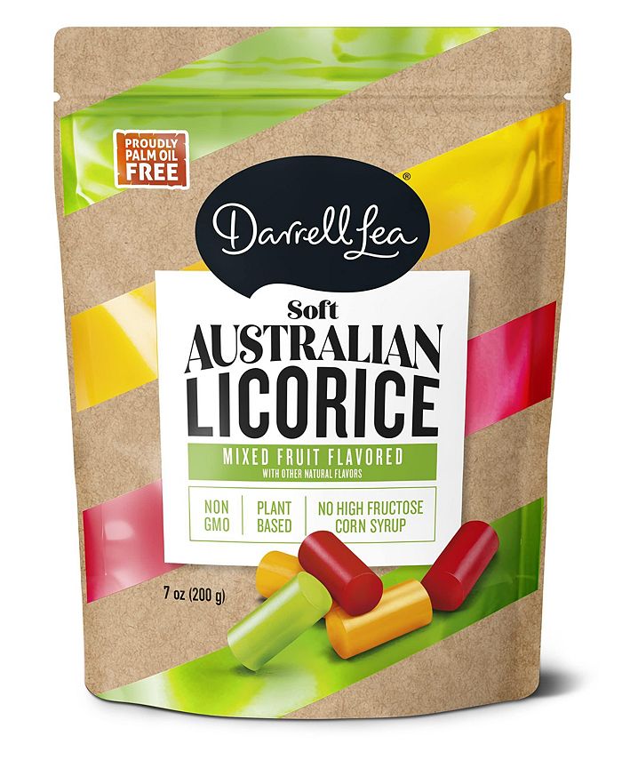 Darrell Lea Mixed Flavor Soft Australian Made Licorice 7oz Bag- Palm ...