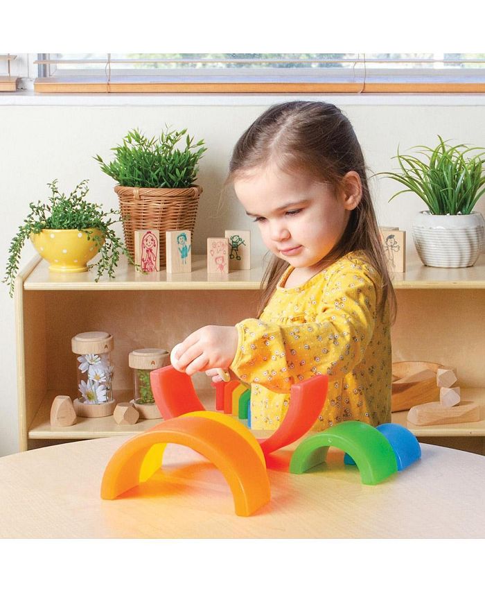 Kaplan Early Learning Discovery Stackers - Rainbow Arch - 5 Pieces - Macy's