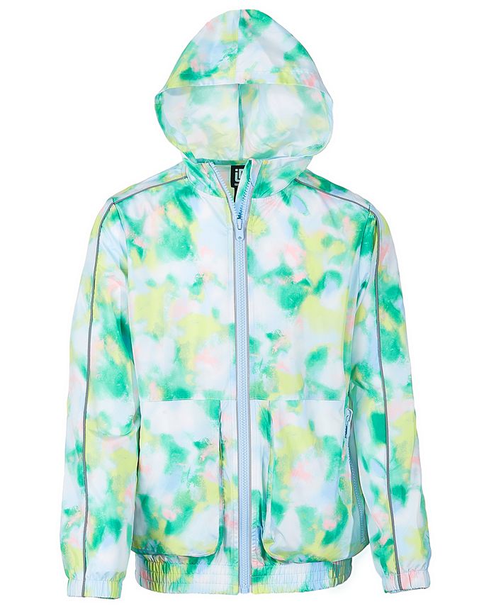 ID Ideology Big Girls Spray Abstract-Print Convertible Full-Zip Hooded ...