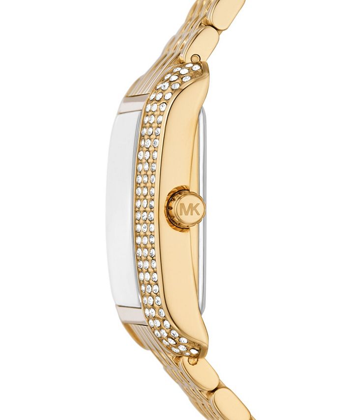 Michael Kors Women's Emery Three-Hand Gold-Tone Stainless Steel Watch ...