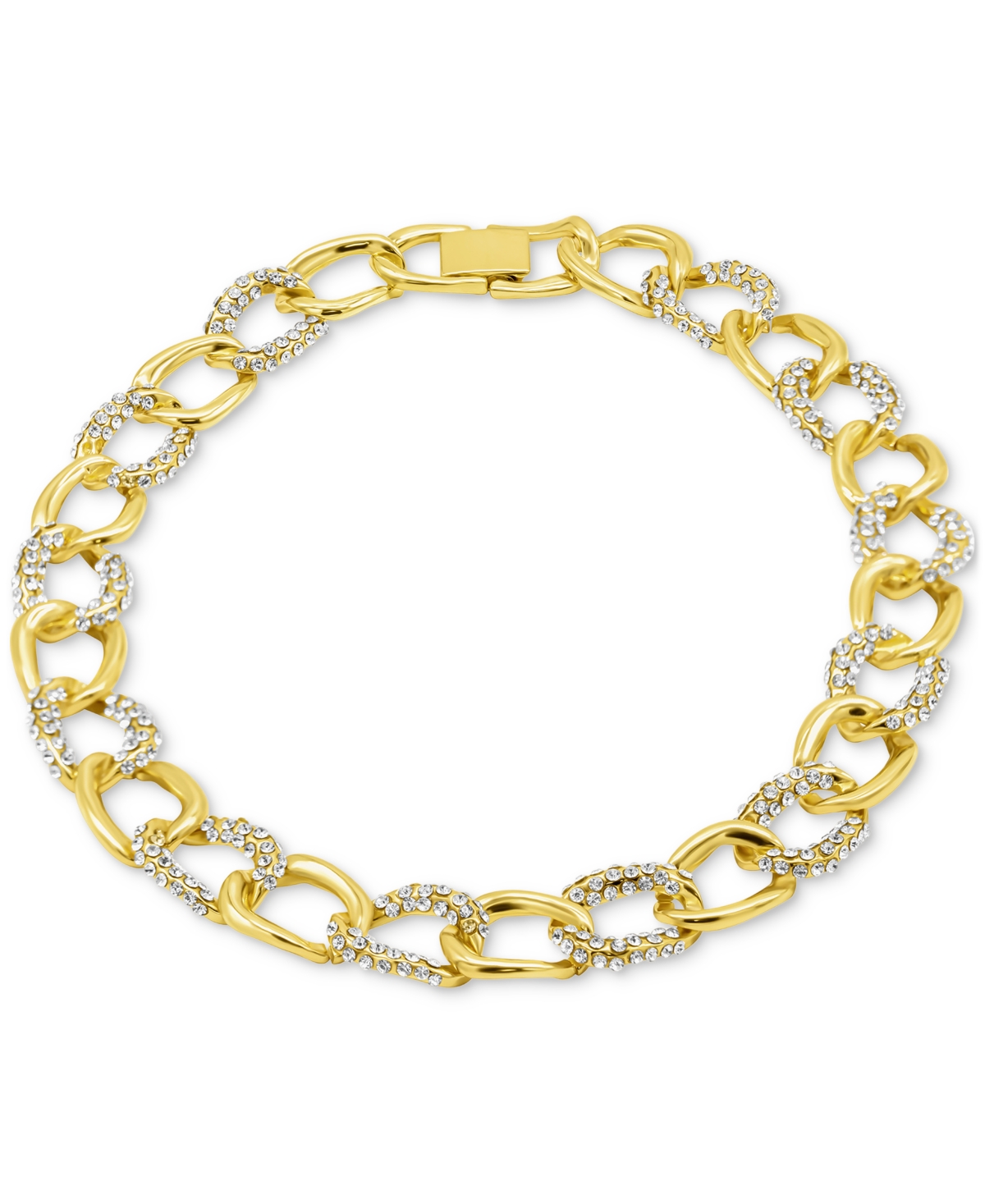 Click here for Adornia Gold-Tone Crystal Chunky Chain Link 16-1/2... prices