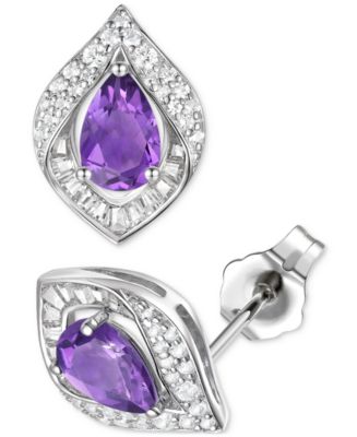 Amethyst (1-7/8 ct. t.w.) & Lab-Grown White Sapphire (1/5 ct. t.w ...