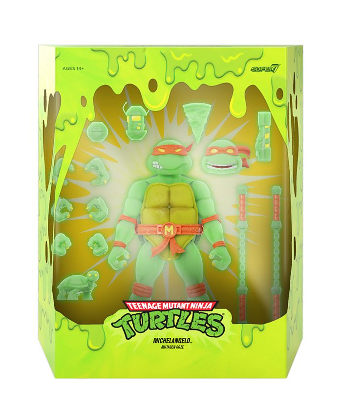 Super 7 Teenage Mutant Ninja Turtles Michelangelo Mutagen Ooze Glow 7 ...