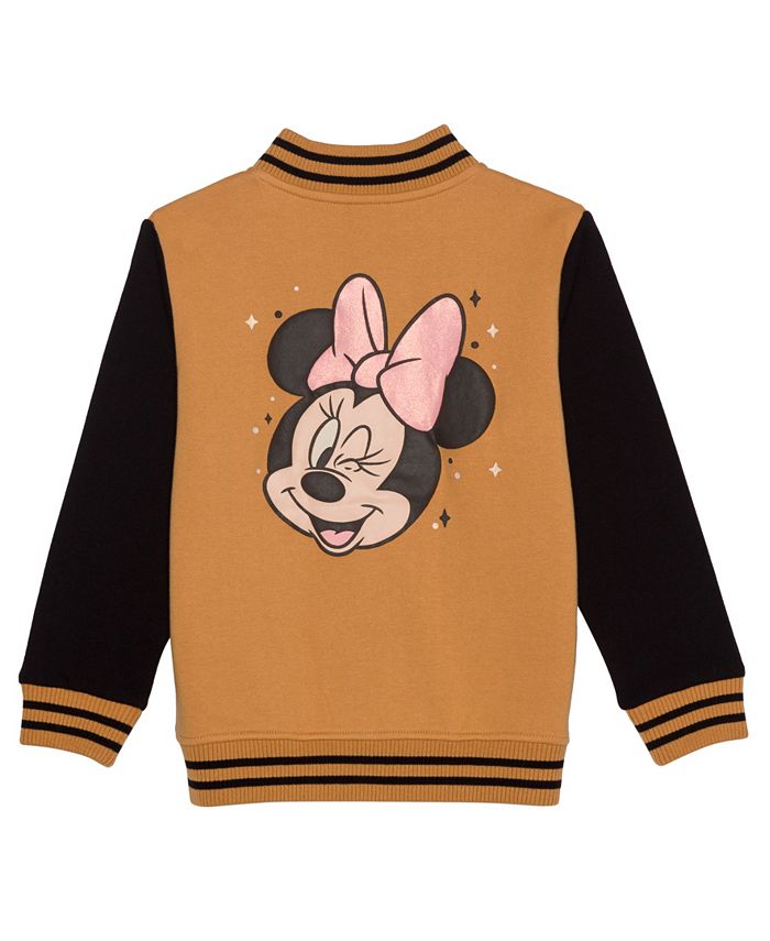 Disney Little Girls Minnie Mouse Fleece Bomber Jacket - Macy's
