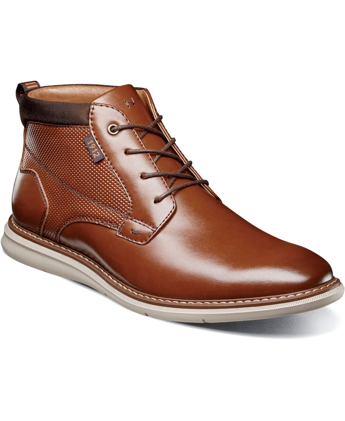 Click here for Nunn Bush Mens Chase Plain Toe Chukka Shoes - Cogn... prices