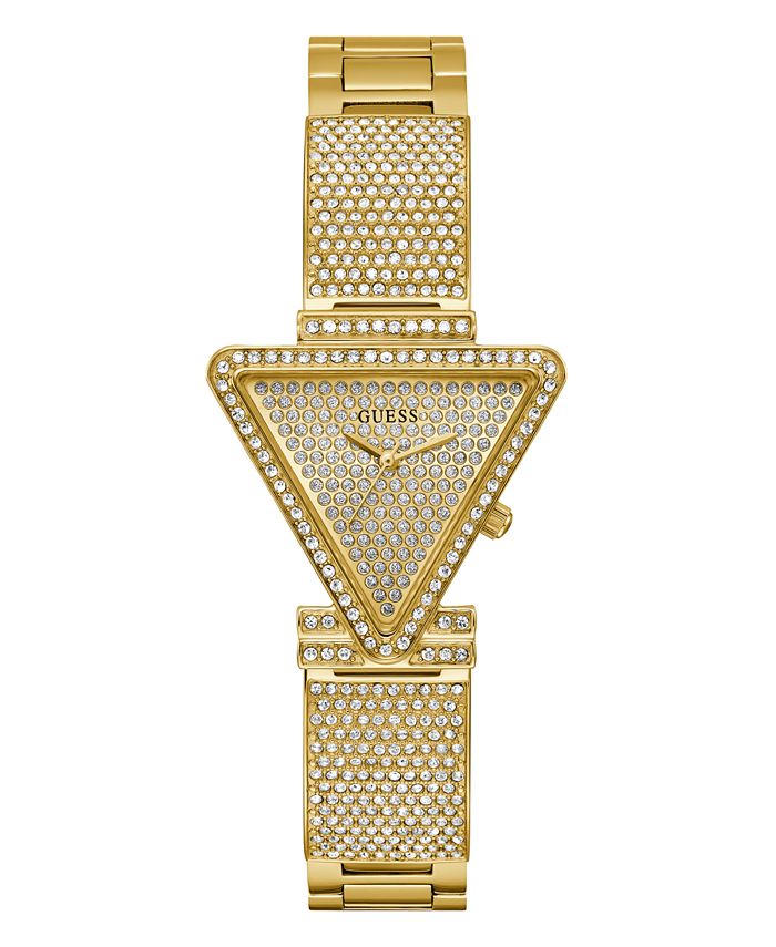 GUESS Women's Analog Gold-Tone Stainless Steel Watch 34mm - Macy's