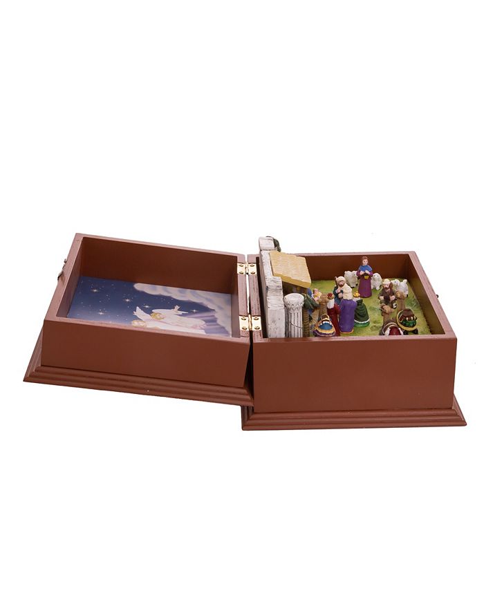 Kurt Adler 7.5" Wooden Nativity Music Box - Macy's