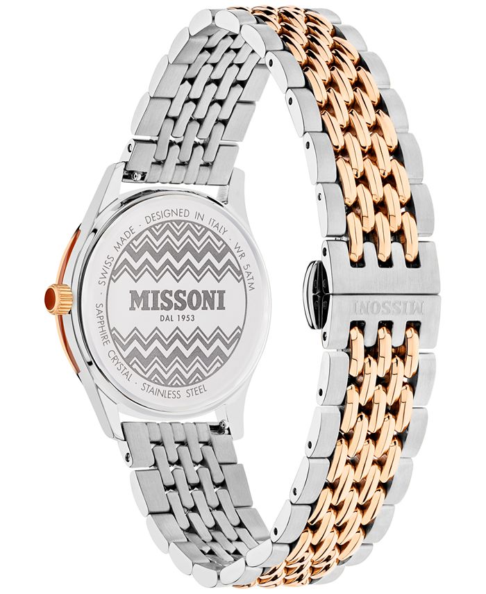 Missoni Women's Zigzag Lover Diamond (1/3 ct. t.w.) Two-Tone Stainless ...