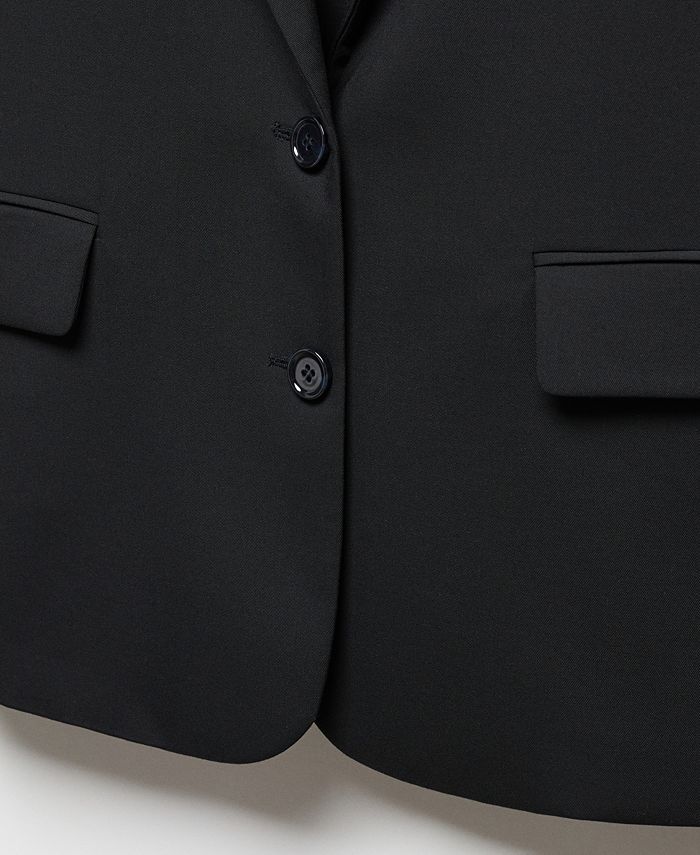 MANGO Women's Structured Lapels Blazer - Macy's