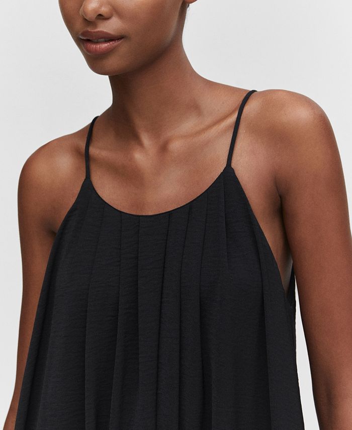MANGO Women's Flowy Open Back Dress - Macy's