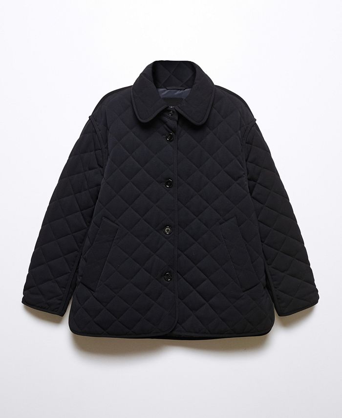 MANGO Women's Cotton Quilted Jacket - Macy's