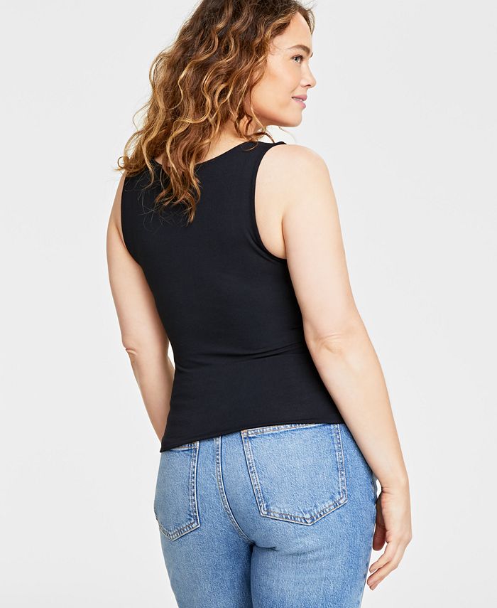 On 34th Women's Scoop-Neck Sleeveless Longline Tank Top, Created for Macy's - Macy's