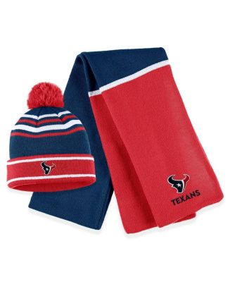 WEAR by Erin Andrews Women's Navy Houston Texans Colorblock Cuffed Knit ...