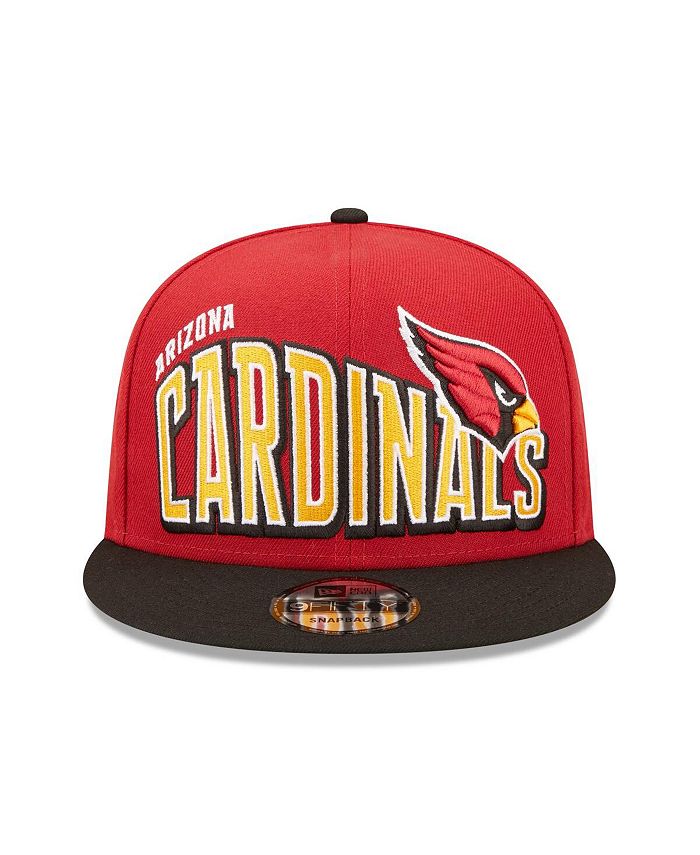 New Era Men's Cardinal, Black Arizona Cardinals Wordmark Flow 9FIFTY ...