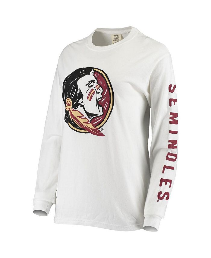 Summit Sportswear Women's White Florida State Seminoles Drawn Logo ...