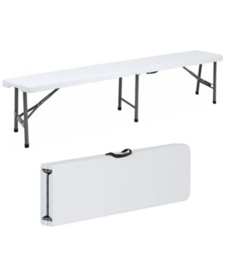 SUGIFT 6 ft Plastic Folding Bench Portable Indoor Outdoor Bench in ...