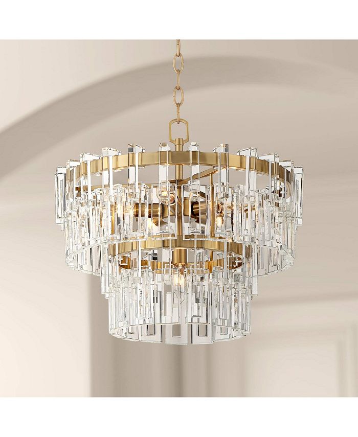 Vienna Full Spectrum Luxem Burnished Brass Crystal Chandelier 18 3/4 ...