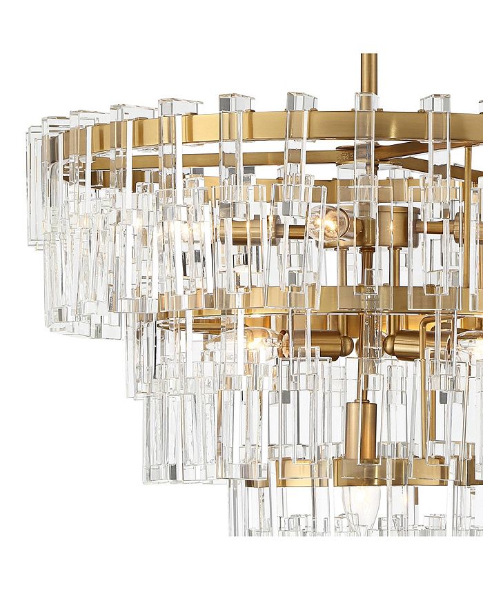 Vienna Full Spectrum Luxem Burnished Brass Crystal Chandelier 18 3/4 ...