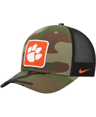 Men's Nike Camo, Black Clemson Tigers Classic99 Trucker Snapback Hat ...