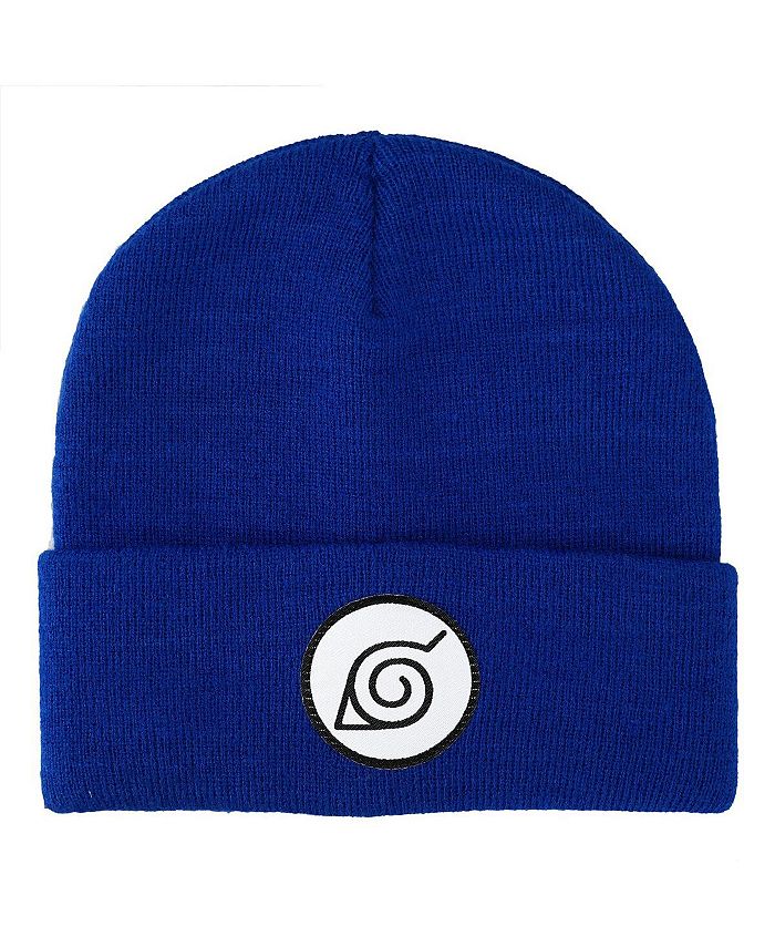 Bioworld Men's Black, Blue Naruto Cuffed Knit Hat Combo Set - Macy's