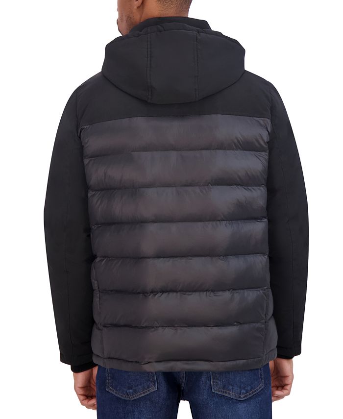 Nautica Men's Mixed Media Puffer Jacket - Macy's