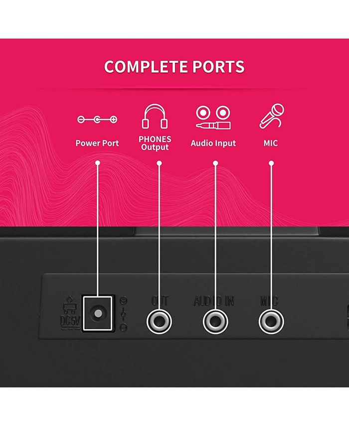 SUGIFT 61 Keys Electric Piano Keyboard with Microphone - Macy's