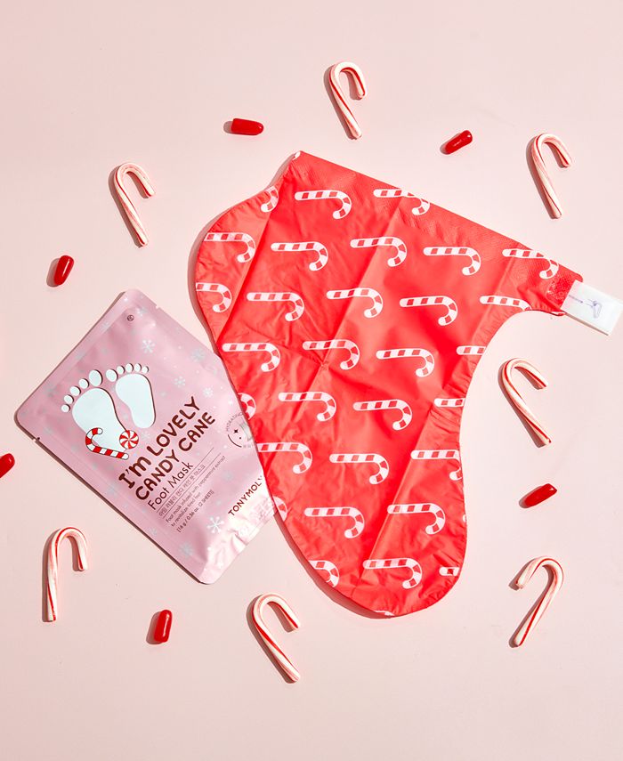 TONYMOLY 2-Pc. I'm Lovely Candy Cane Foot Mask & Sock Set - Macy's