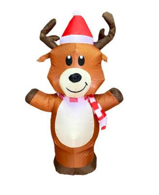 Seasonal Reindeer with Disco Lights 3.5' Inflatable - Macy's