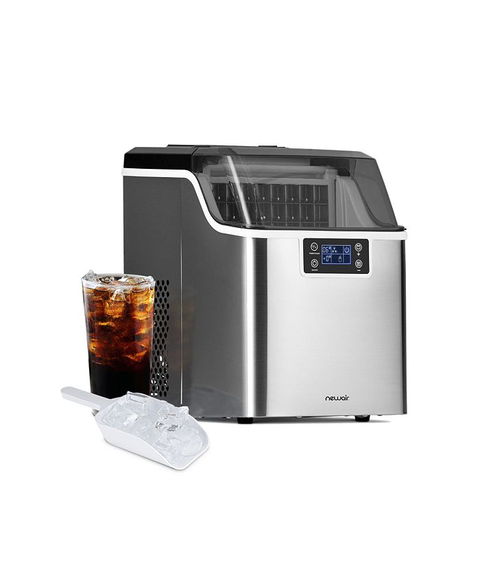 Newair Countertop Portable Clear Ice Cube Maker Machine, 45lbs/24H, in ...