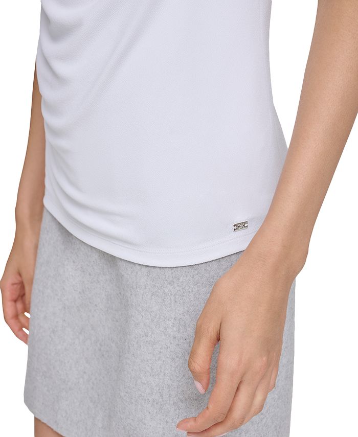 Calvin Klein Petite Sleeveless Cowlneck Shell Top - Macy's