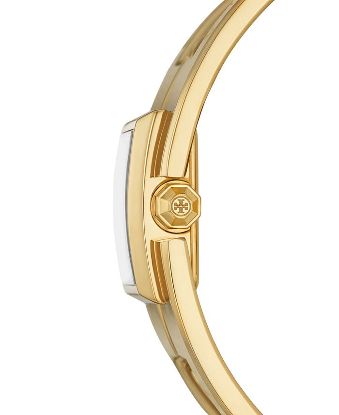 Tory Burch Women's The Sawyer Gold-Tone Stainless Steel Bangle Cuff ...
